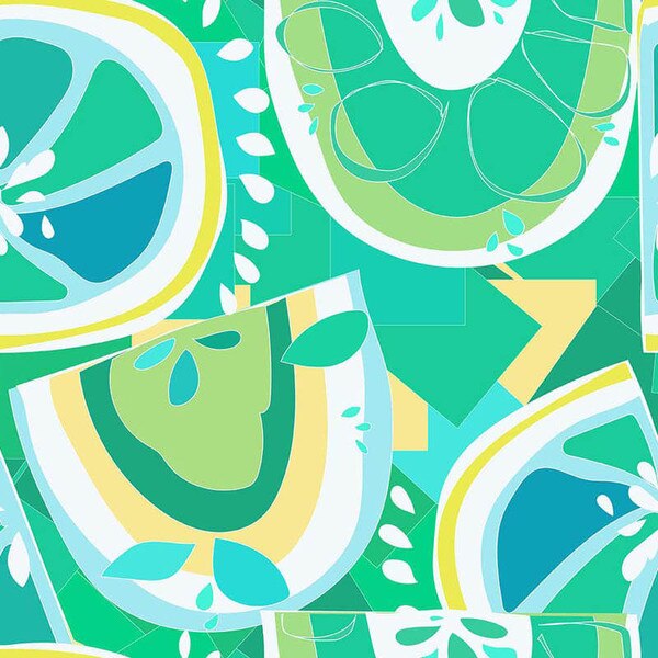 Citrus Pop - Mod Table - Aqua | Midwest Textiles & Supplies